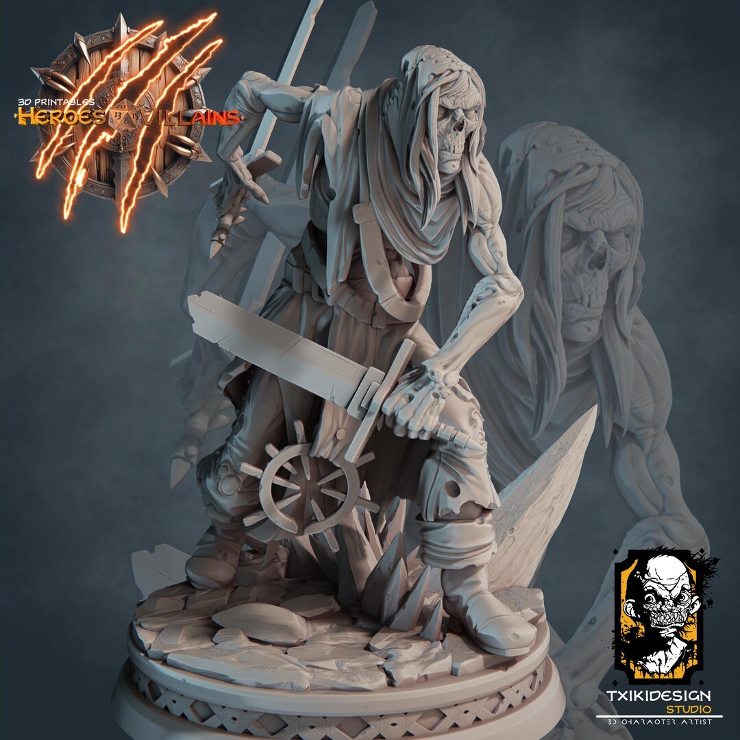Dungeons and Dragons Playable Character Male Undead Tharion the Fallen ...