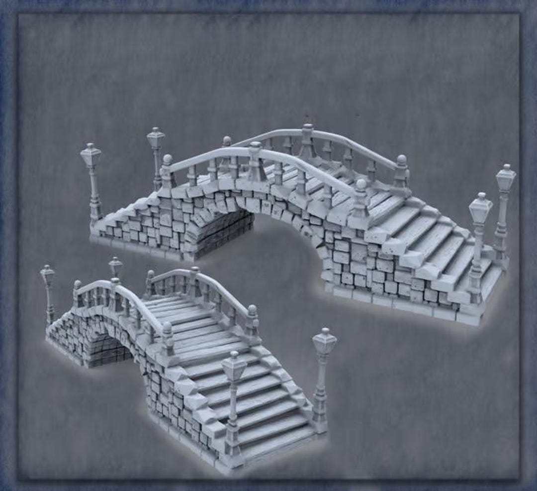 Medieval Architecture - Market Town - Bridge - 28mm or 32mm Scale ...