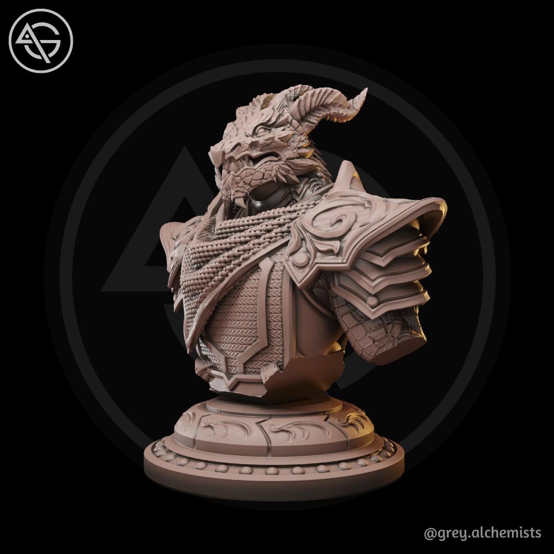 Dungeons and Dragons, DND TTRPG, Wargaming - Dralag Bust - Dragonborn ...