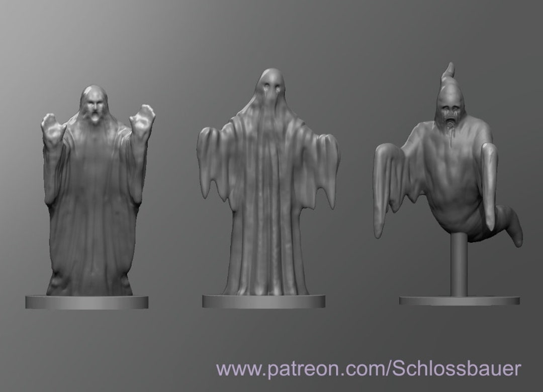 Dungeons and Dragons, DND TTRPG, Wargaming - 3 X Ghosts - Etsy