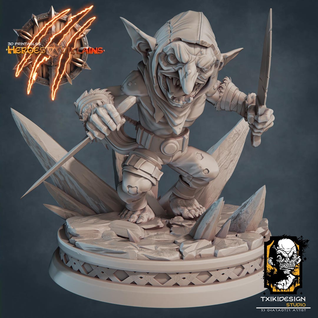 Dungeons and Dragons - Playable Character - Male Goblin Grubbin - Rogue ...