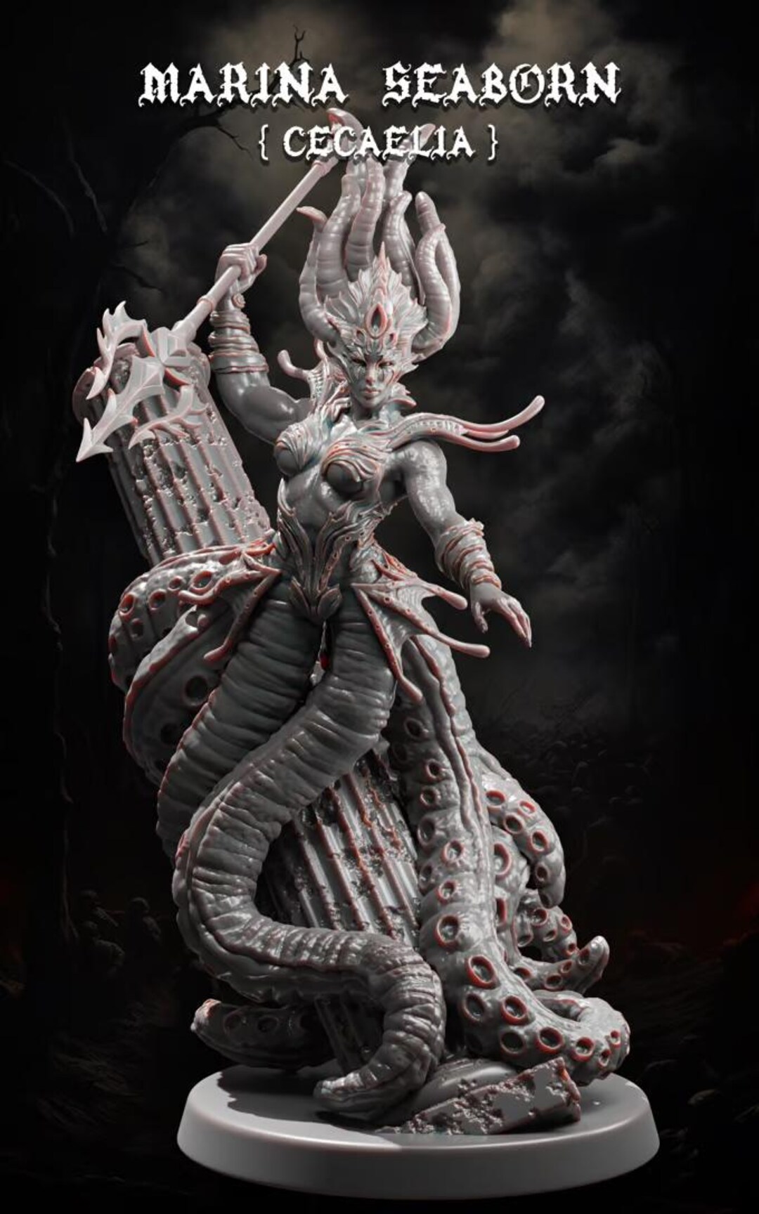 Dungeons & Dragons Playable Character Female Human Medusa Marina Fighter, Warrior, Barbarian - Etsy