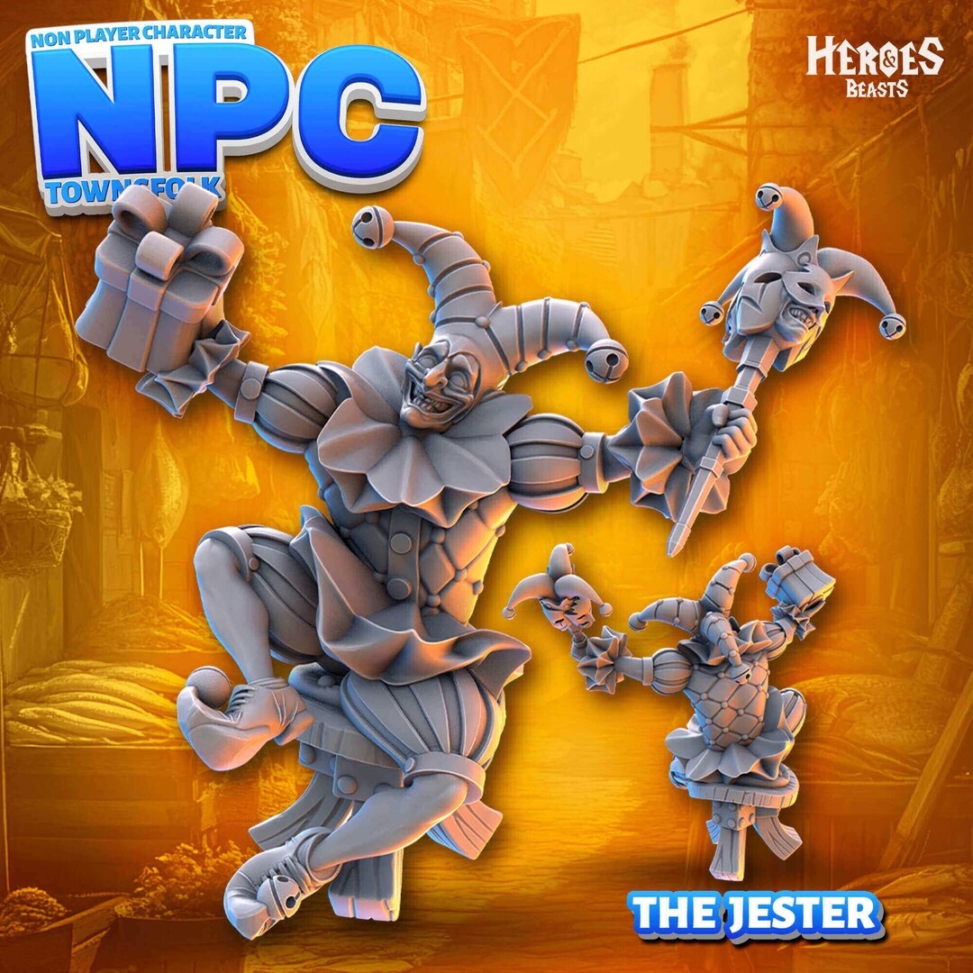 Dungeons & Dragons NPC Character - Male Jester - Town Folk, Castle ...