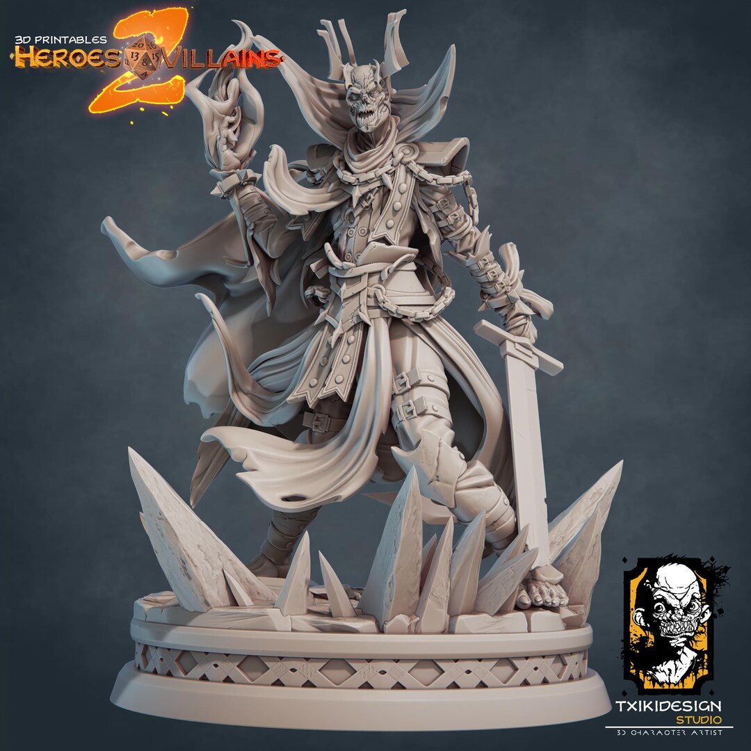 Dungeons and Dragons, DND TTRPG, Wargaming - 41mm Tall - Szar Gur the ...
