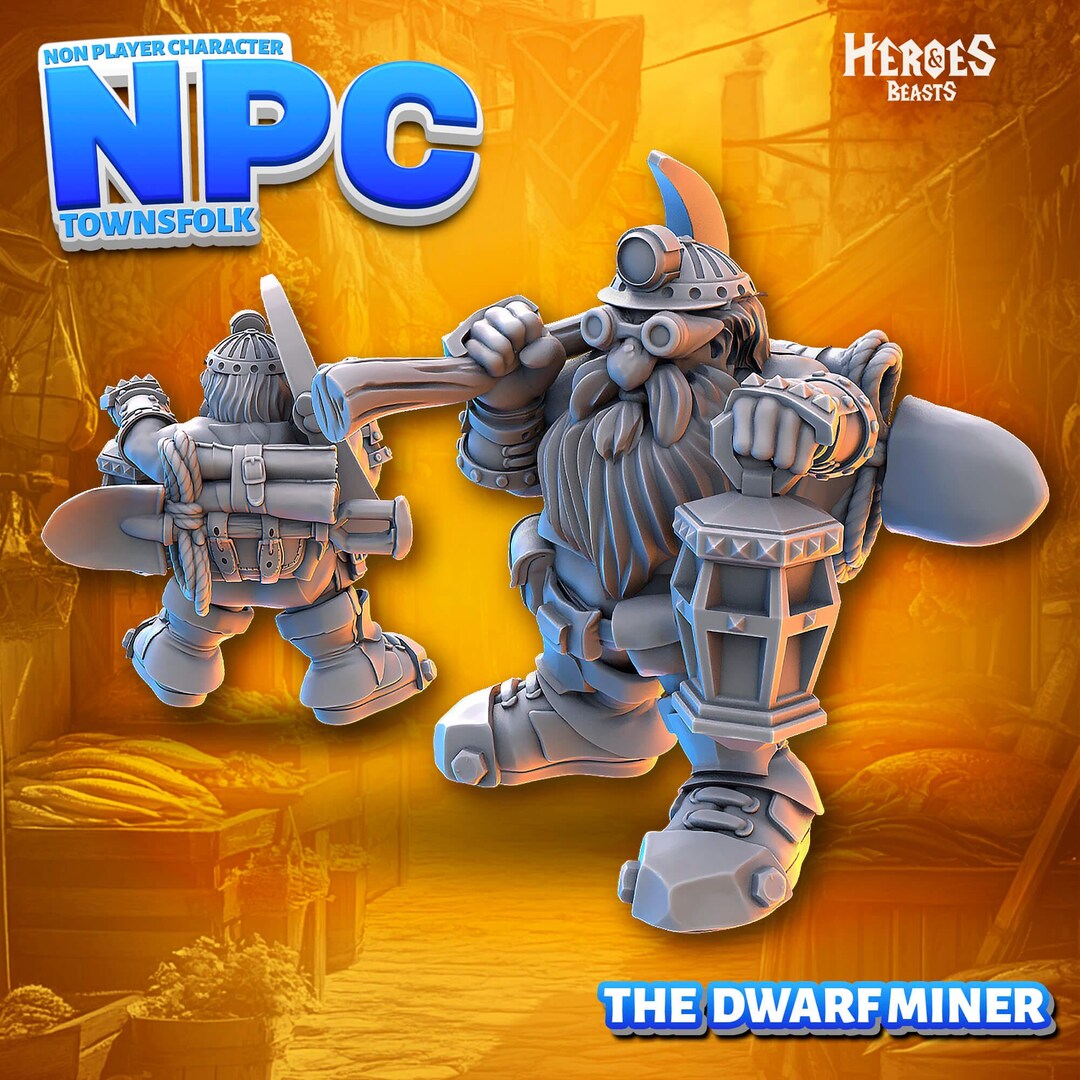 Dungeons and Dragons, DND TTRPG, Wargaming - NPC Character - Male Dwarf ...