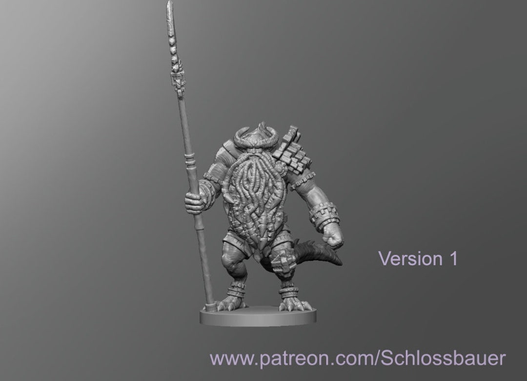 Dungeons and Dragons, DND TTRPG, Wargaming - Medium Fiend - Bearded ...