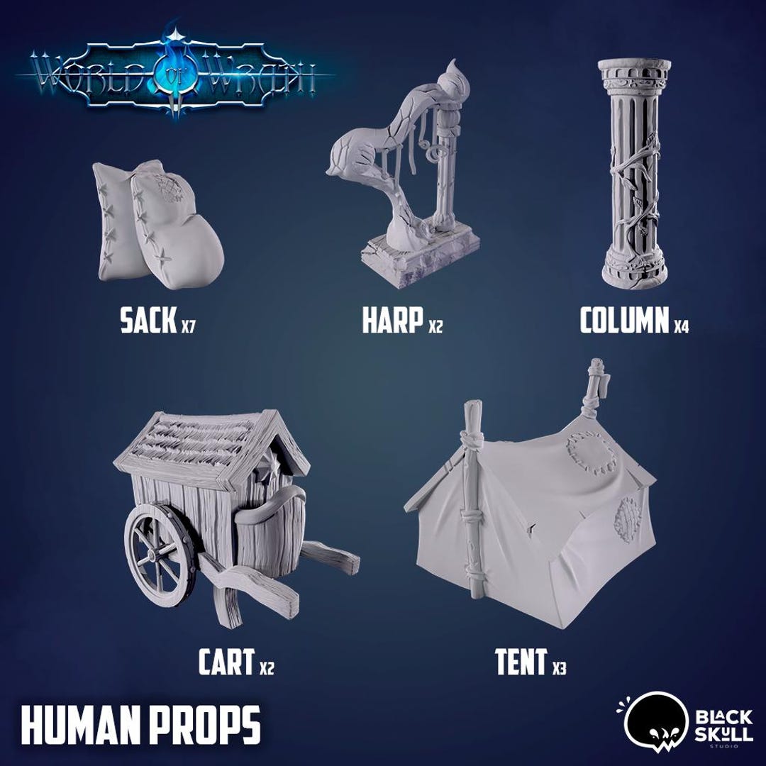 Dungeons and Dragons, DND TTRPG, Wargaming - Human Props, Cart, Column ...