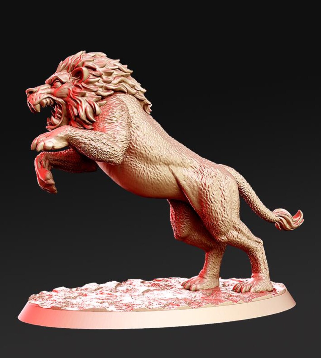 Dungeons and Dragons, DND TTRPG, Wargaming - Druid Wildshape - Lion ...