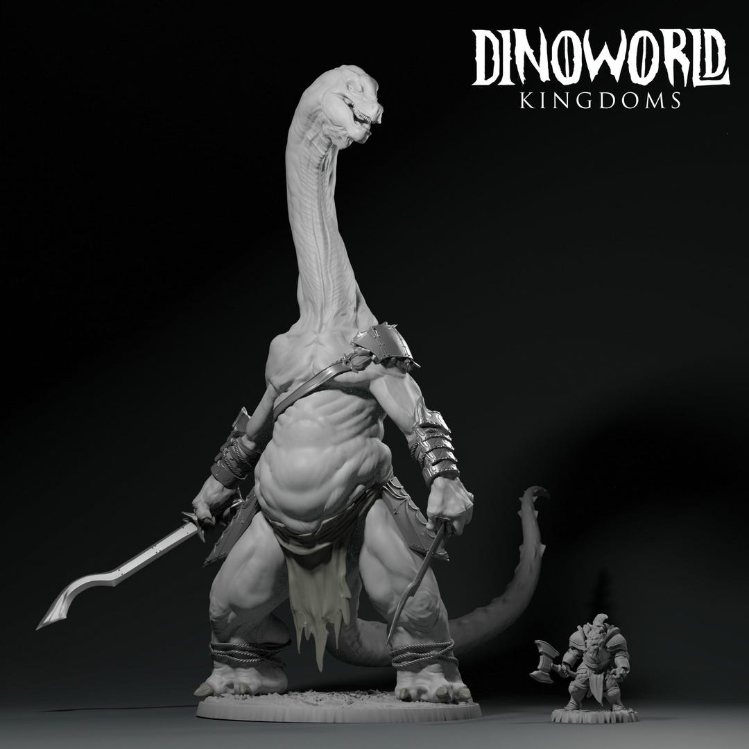 Dungeons and Dragons, DND TTRPG, Wargaming - 85mm Base Dinosaur ...