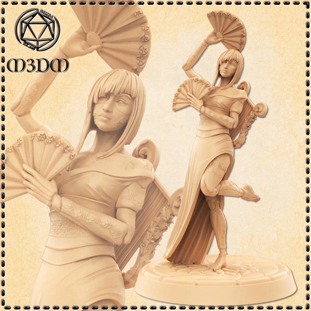 Dungeons & Dragons Playable Character Female Construct Ceramic Bard - Etsy