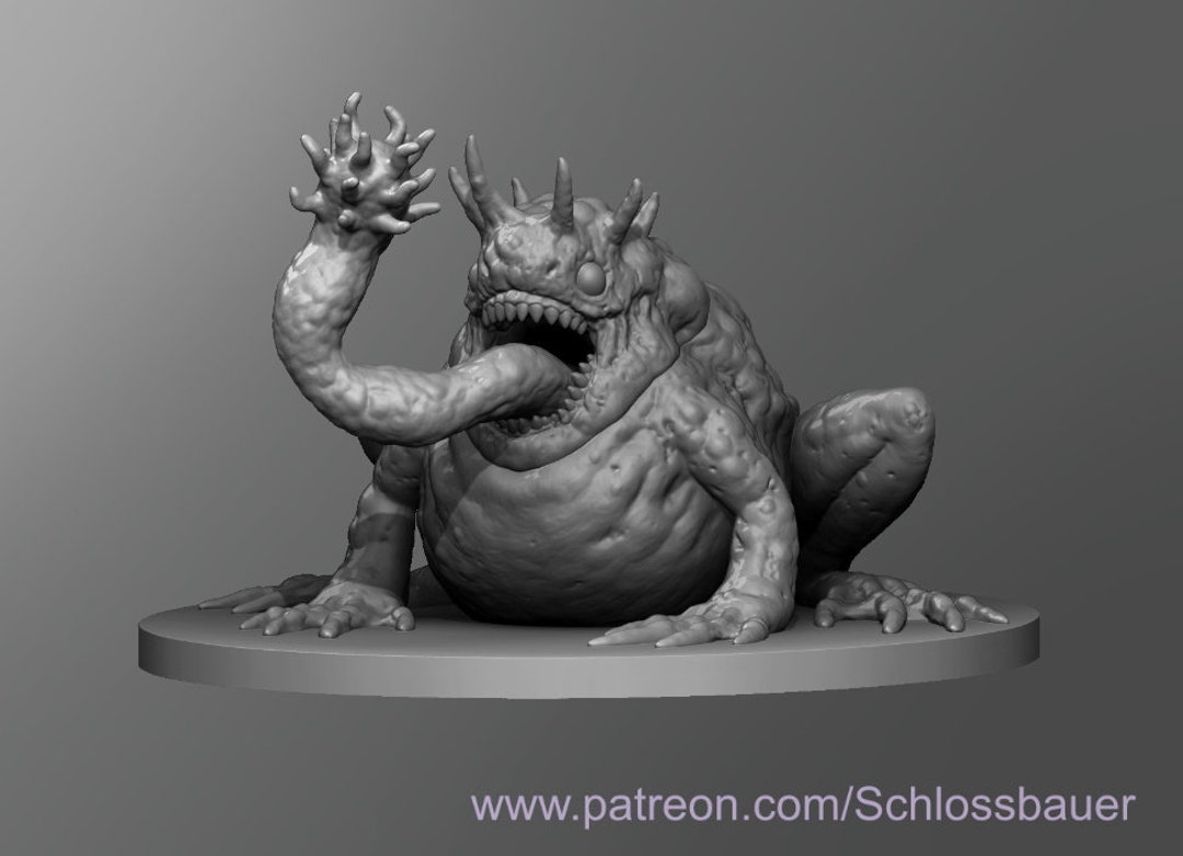 Dungeons and Dragons, DND TTRPG, Wargaming - Monstrous Giant Frog ...