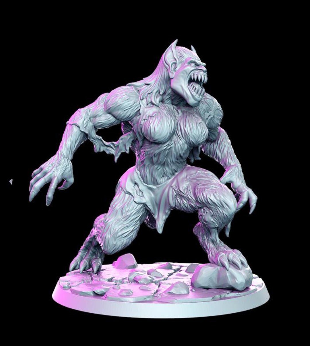 Dungeons and Dragons - Playable Character - Female Werewolf, Lycan - Etsy
