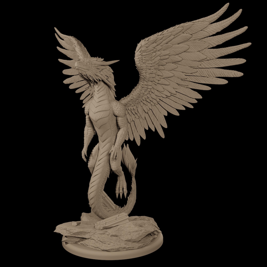 Dungeons and Dragons, DND TTRPG, Wargaming - Large Dragon - Feather ...