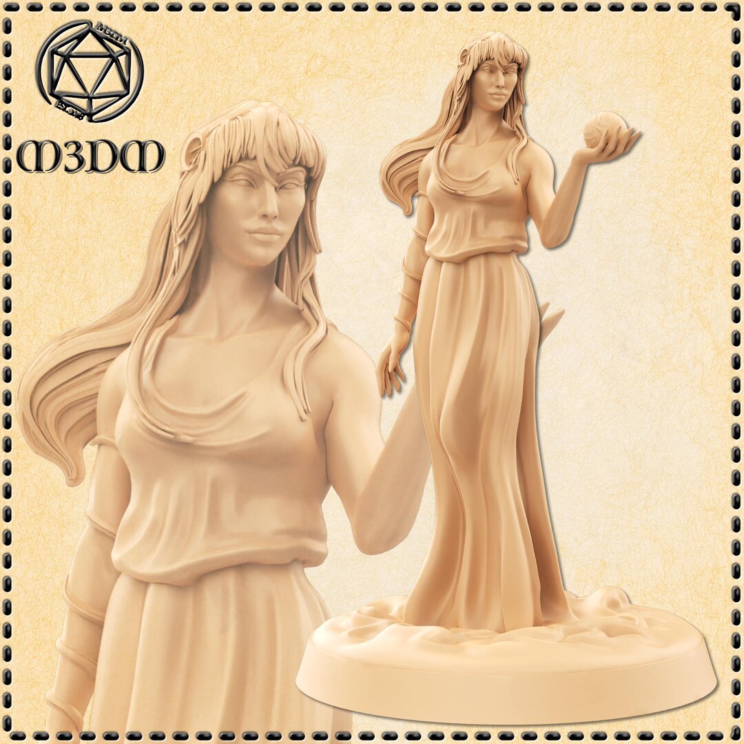 Dungeons & Dragons Playable Character Female Human Moon Goddess - Etsy