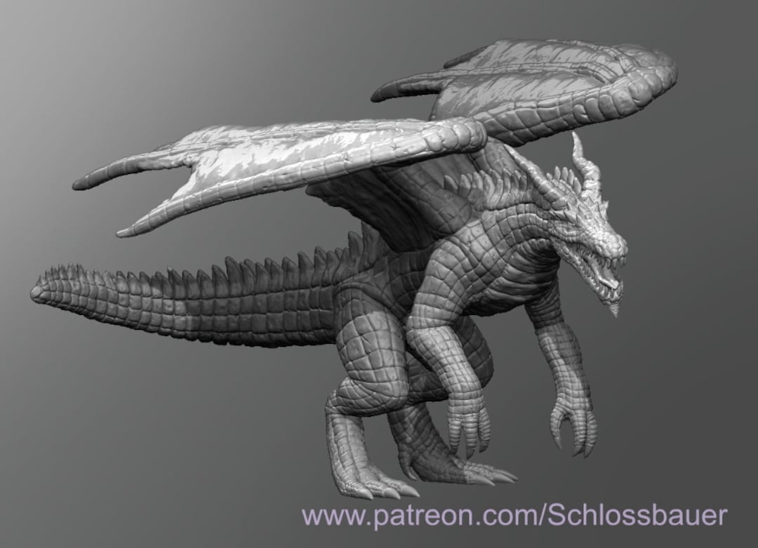Dungeons and Dragons, DND TTRPG, Wargaming - Prehistoric Dragon - Etsy