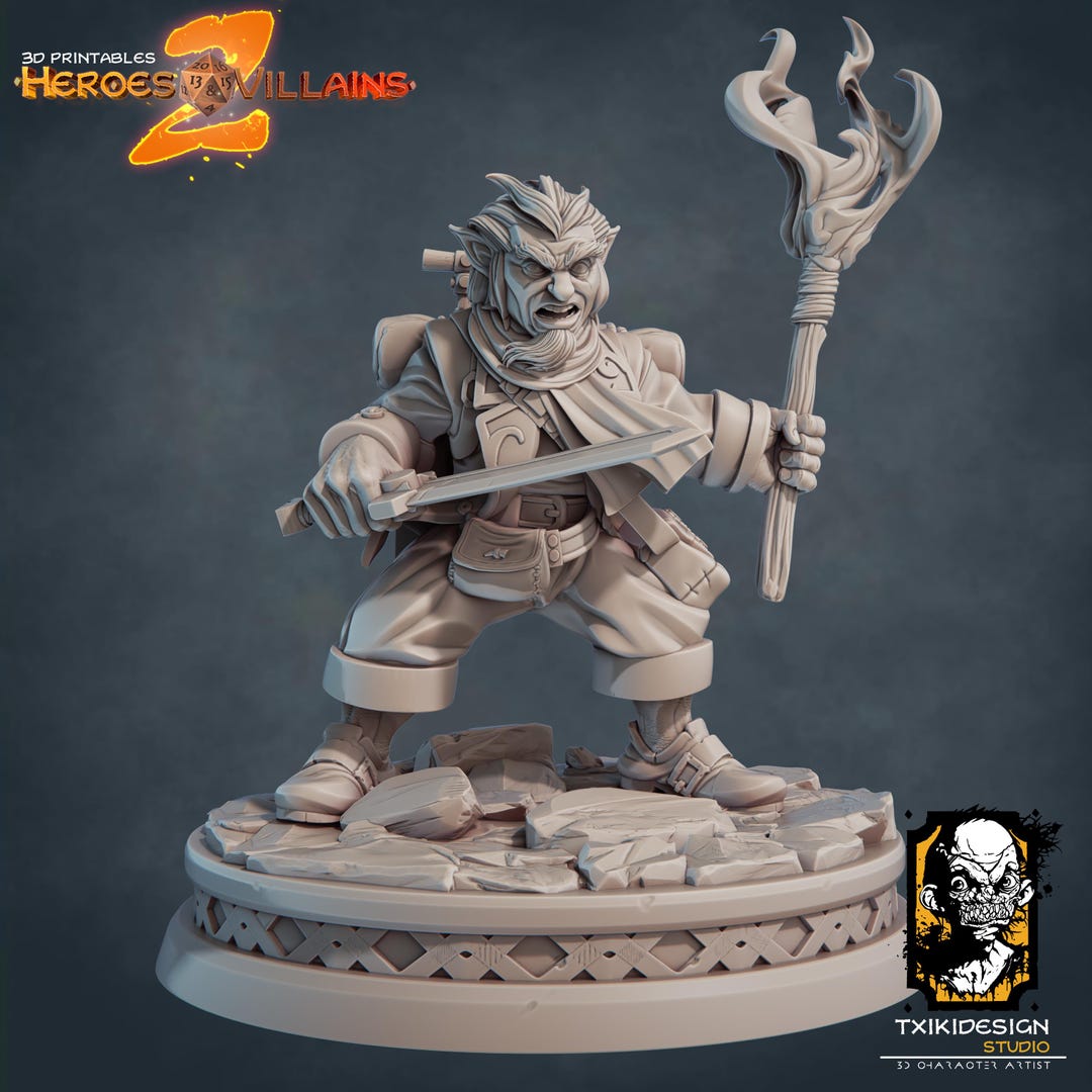 Dungeons and Dragons, DND TTRPG, Wargaming - Playable Character - Male ...