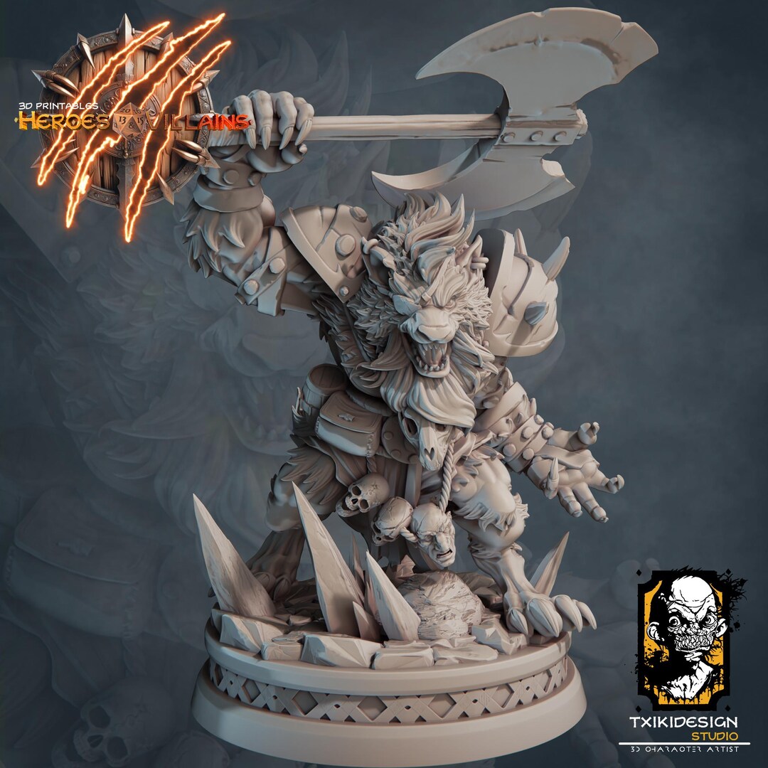 Dungeons and Dragons Playable Character Male Werewolf Vorstag Lycan ...