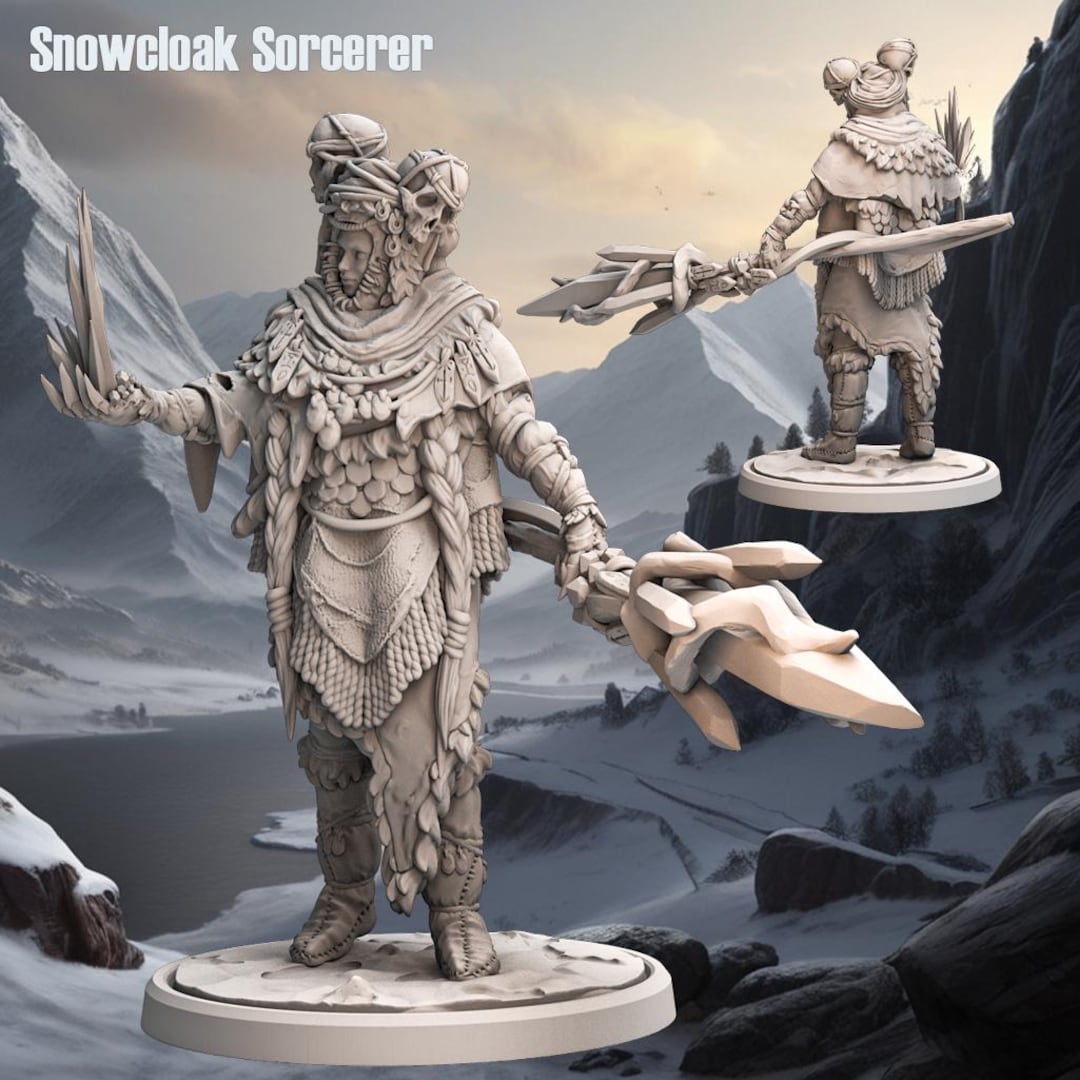 Dungeons and Dragons, DND TTRPG, Wargaming - 41mm Tall - Snowcloak ...