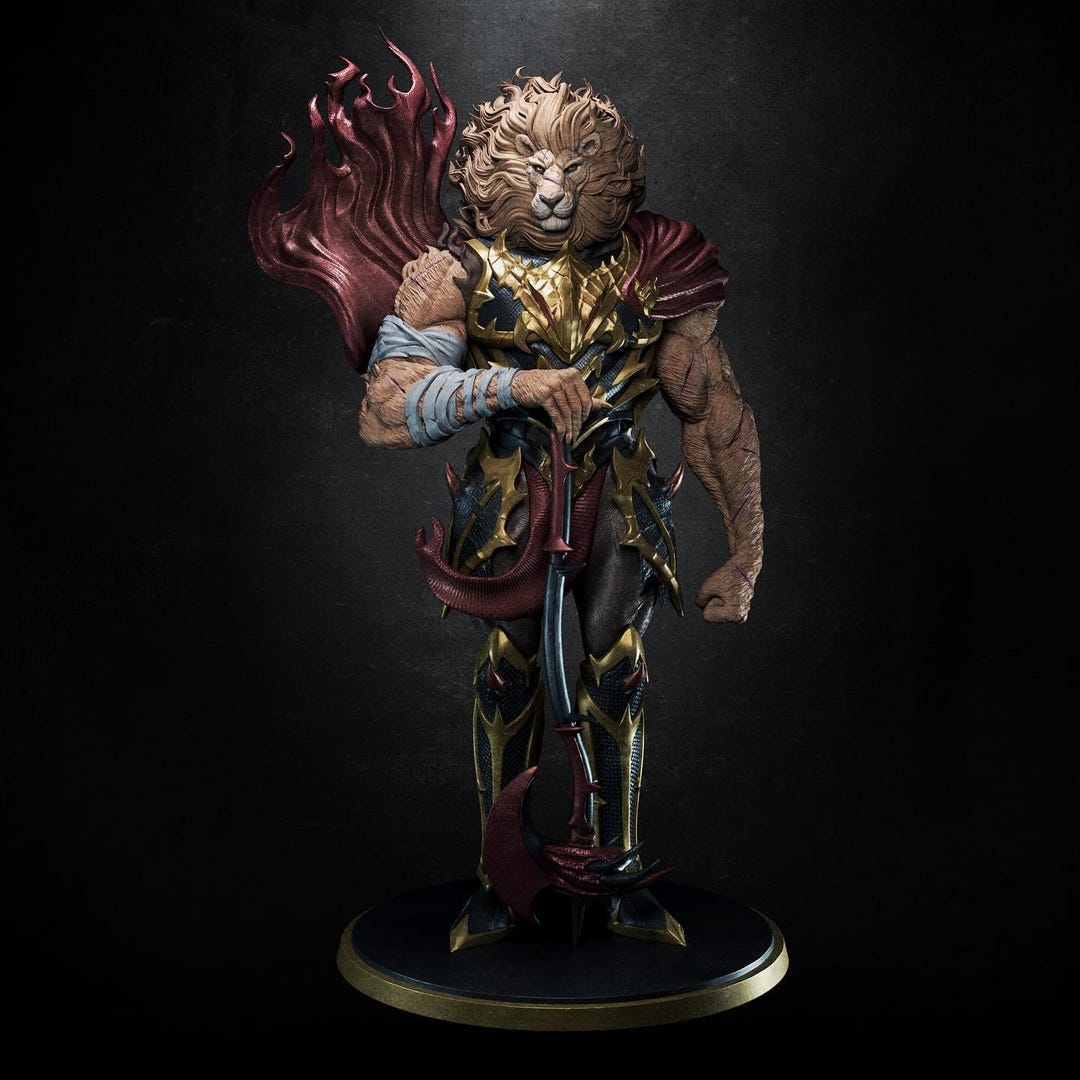 Dungeons and Dragons, DND TTRPG, Wargaming - Character Male Leonin ...