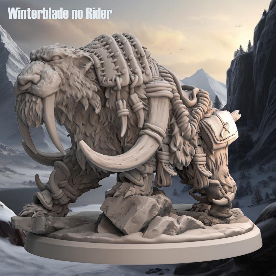 Dungeons and Dragons, DND TTRPG, Wargaming - 51mm Base - Saber Tooth ...