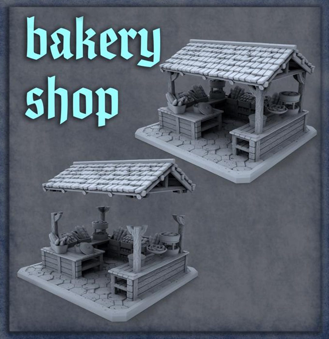 Medieval Architecture -market Town - Stalls / Shops - 28mm or 32mm ...