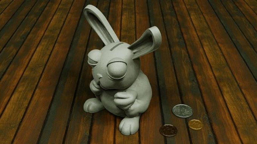 Evil Crazy Scary Rabbit - Money Box, Coin Bank, Money Jar - 17cm Tall ...