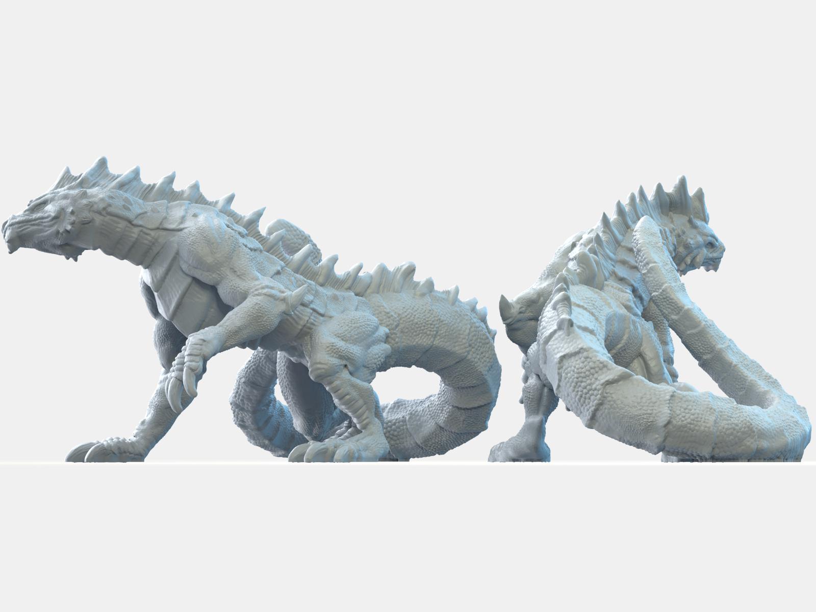 Dungeons and Dragons, DND TTRPG, Wargaming - 60mm Tall - Medium Dragon ...