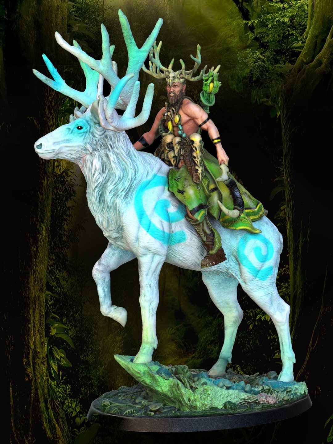 Dungeons & Dragons Playable Character Druid Wappelious Stag 32mm 54mm ...