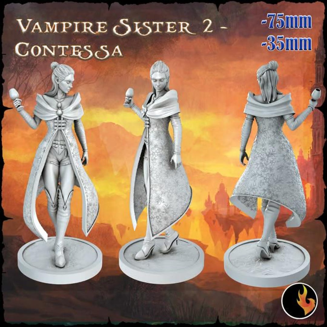Dungeons & Dragons Playable Character, NPC - Human Contessa - Vampire ...