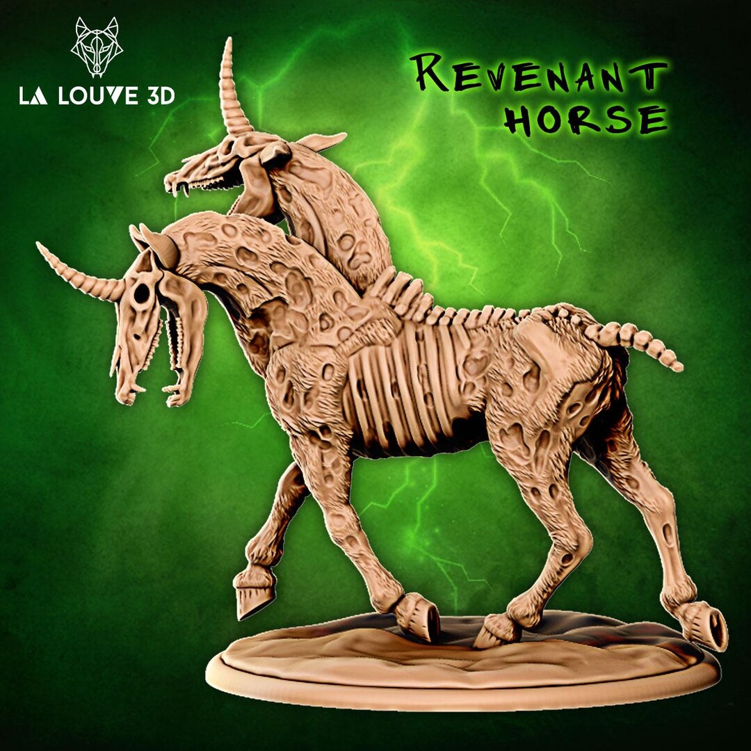 Dungeons and Dragons, DND TTRPG, Wargaming - 50mm Base - Revenant Horse ...