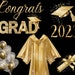 Graduation Clipart Gold Graduation Clipart University - Etsy
