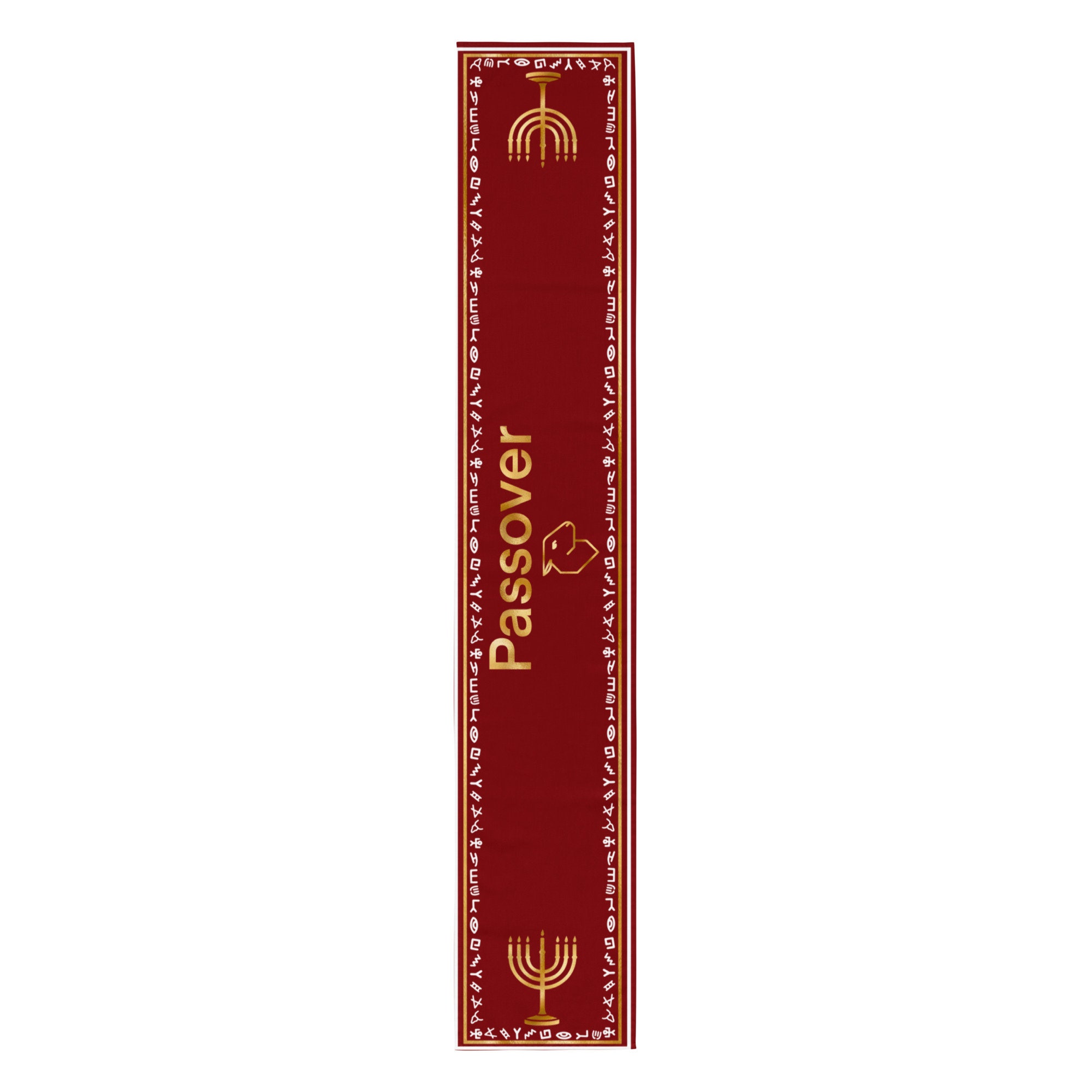 Deep Blood Red Passover Table Runner, Passover Decor, Pesach ...