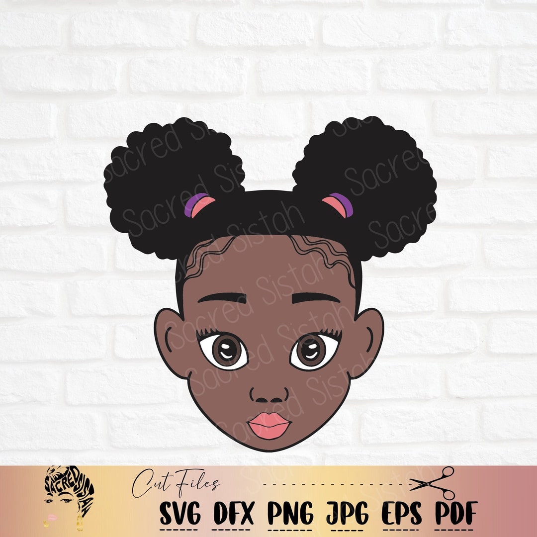 Black Girl Svg-afro Puff Sistah Svg-ponytails Girl Svg-israelite Svg ...