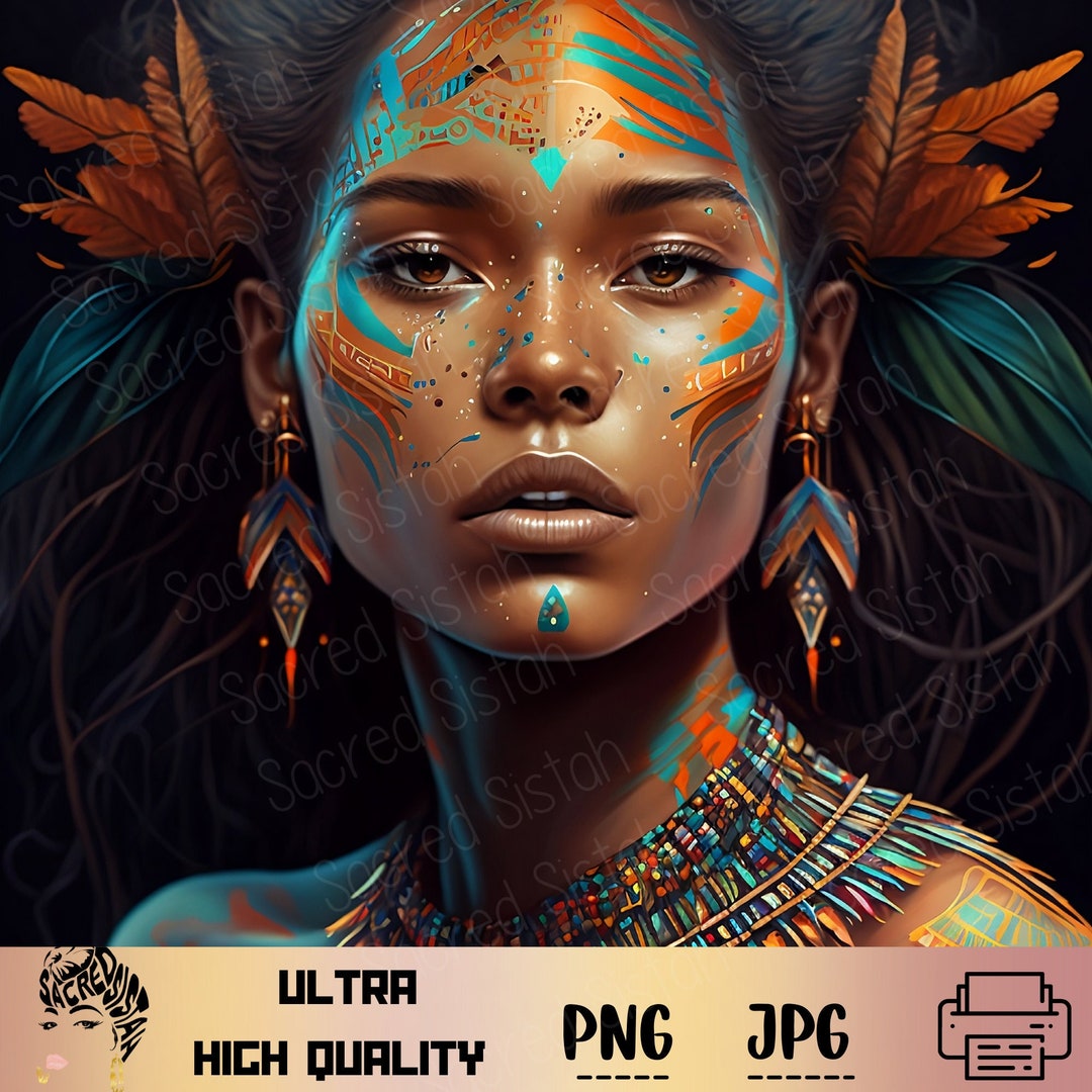 Hawaiian Woman Png,tribal Collection,naphtali Woman Wall Art,printable ...
