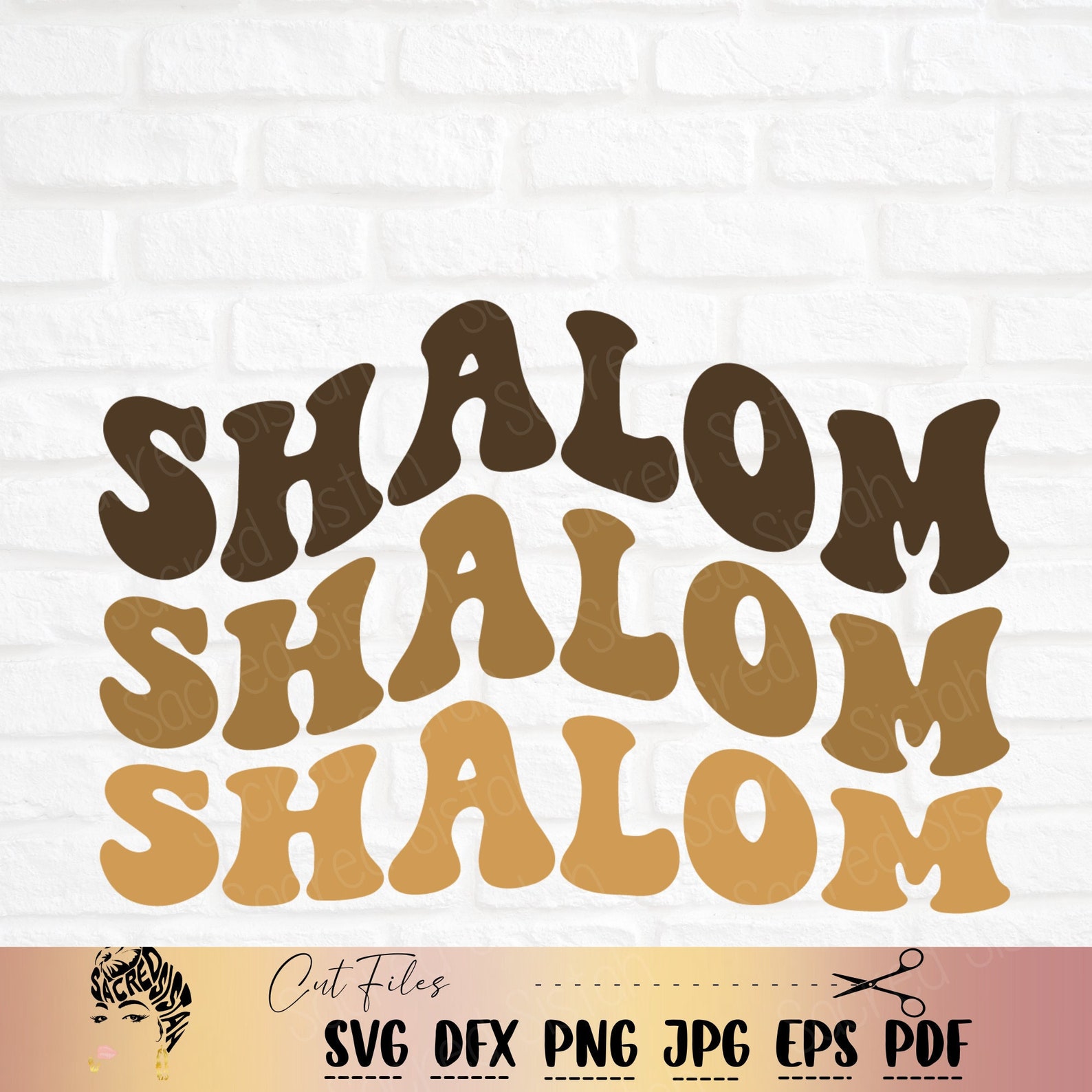 Shalom Svg Hebrew Svg Shalom Retro Svg Religious Svg Israelite Svg Bible Svg Spiritual Svg