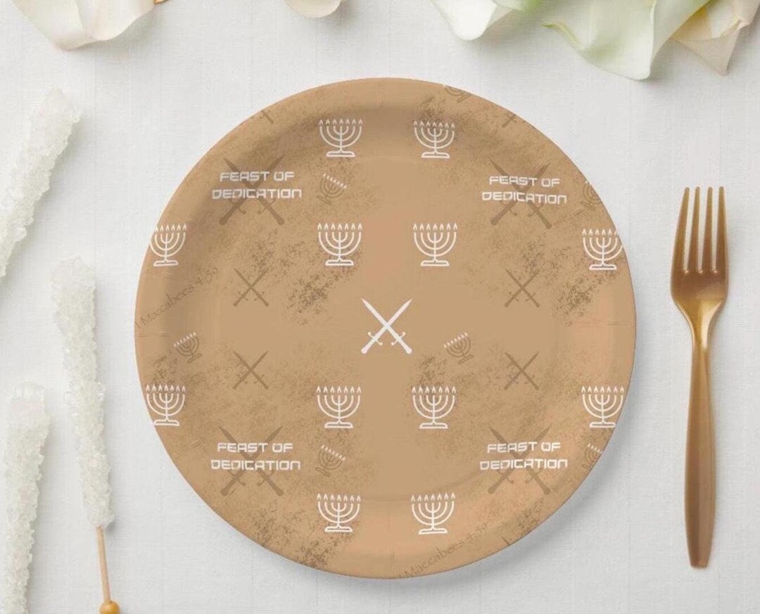 Feast of Dedication Plates, Feast of Dedication Cups, Israelite Decor ...