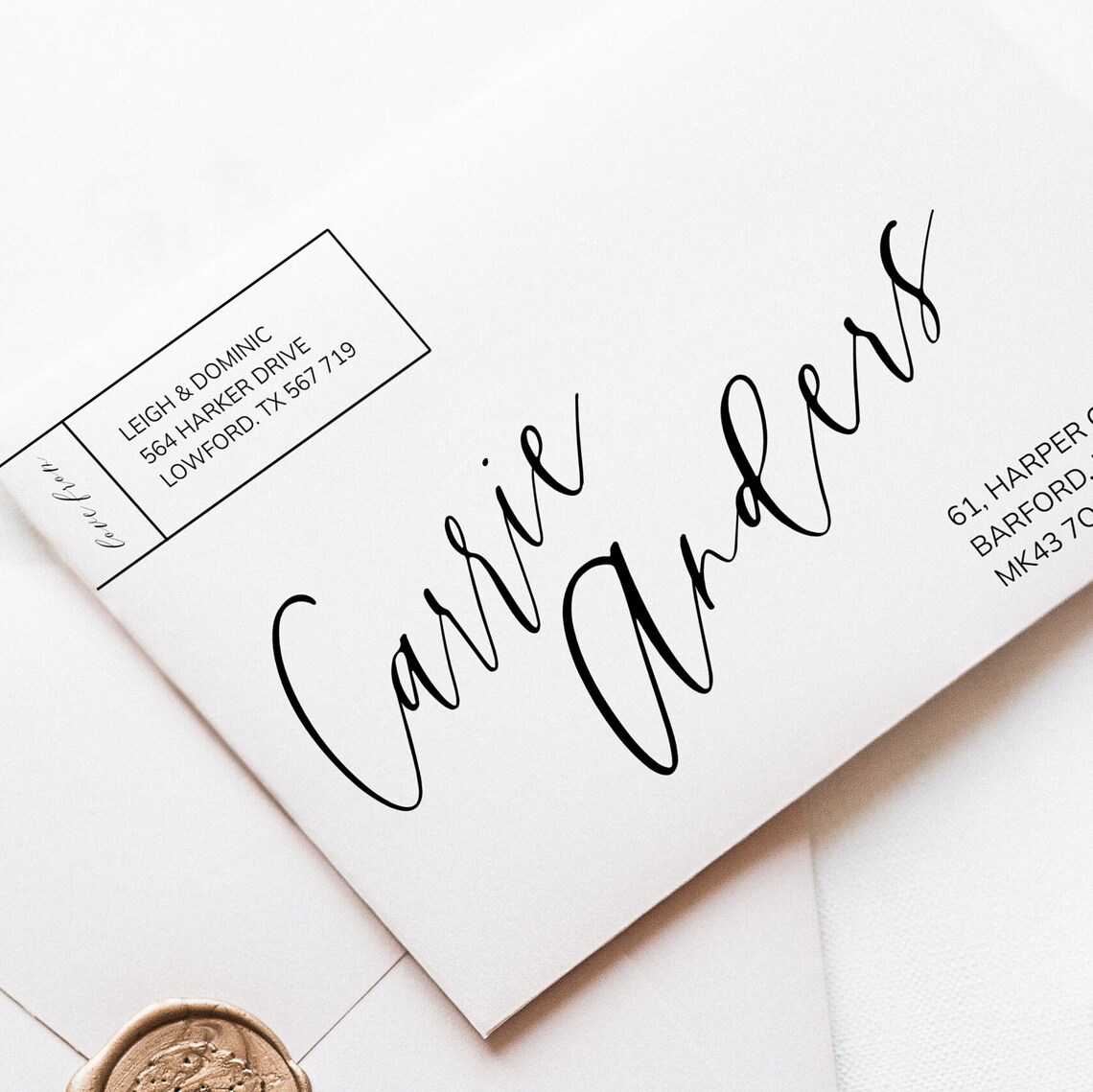 Wedding Envelope Address Template Instant Download Printable - Etsy