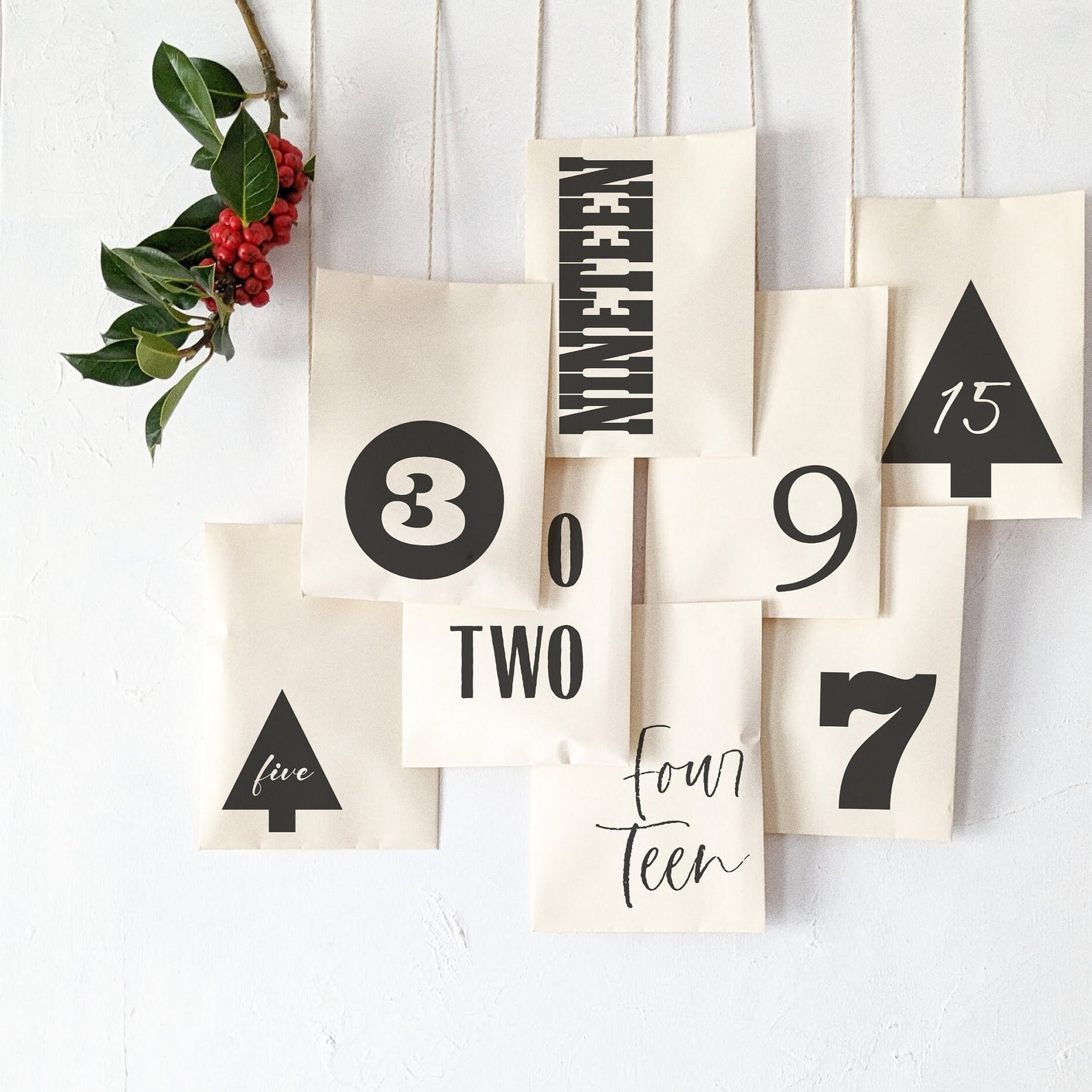 DIY Advent Calendar Envelopes Templates, Print Your Own Advent ...