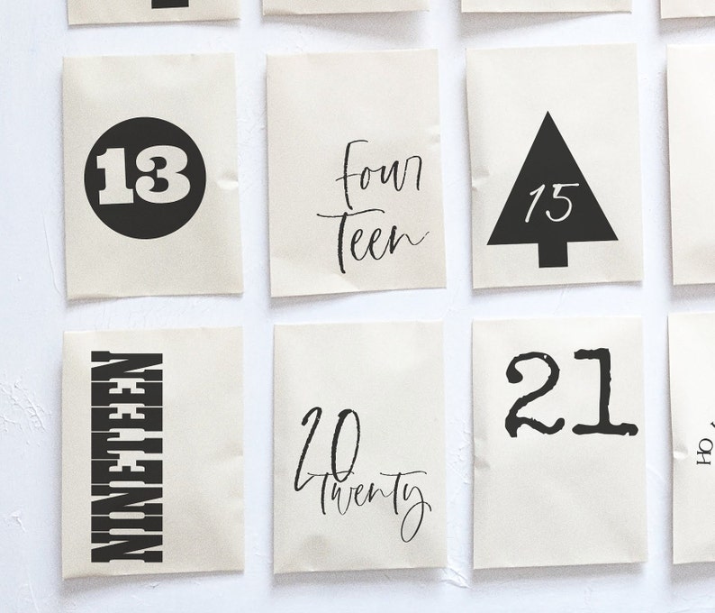 DIY Advent Calendar Envelopes Templates, Print Your Own Advent ...
