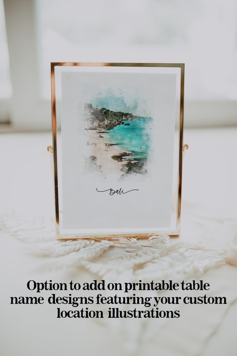 Travel Theme Wedding Table Plan, Custom Travel Illustration Seating ...