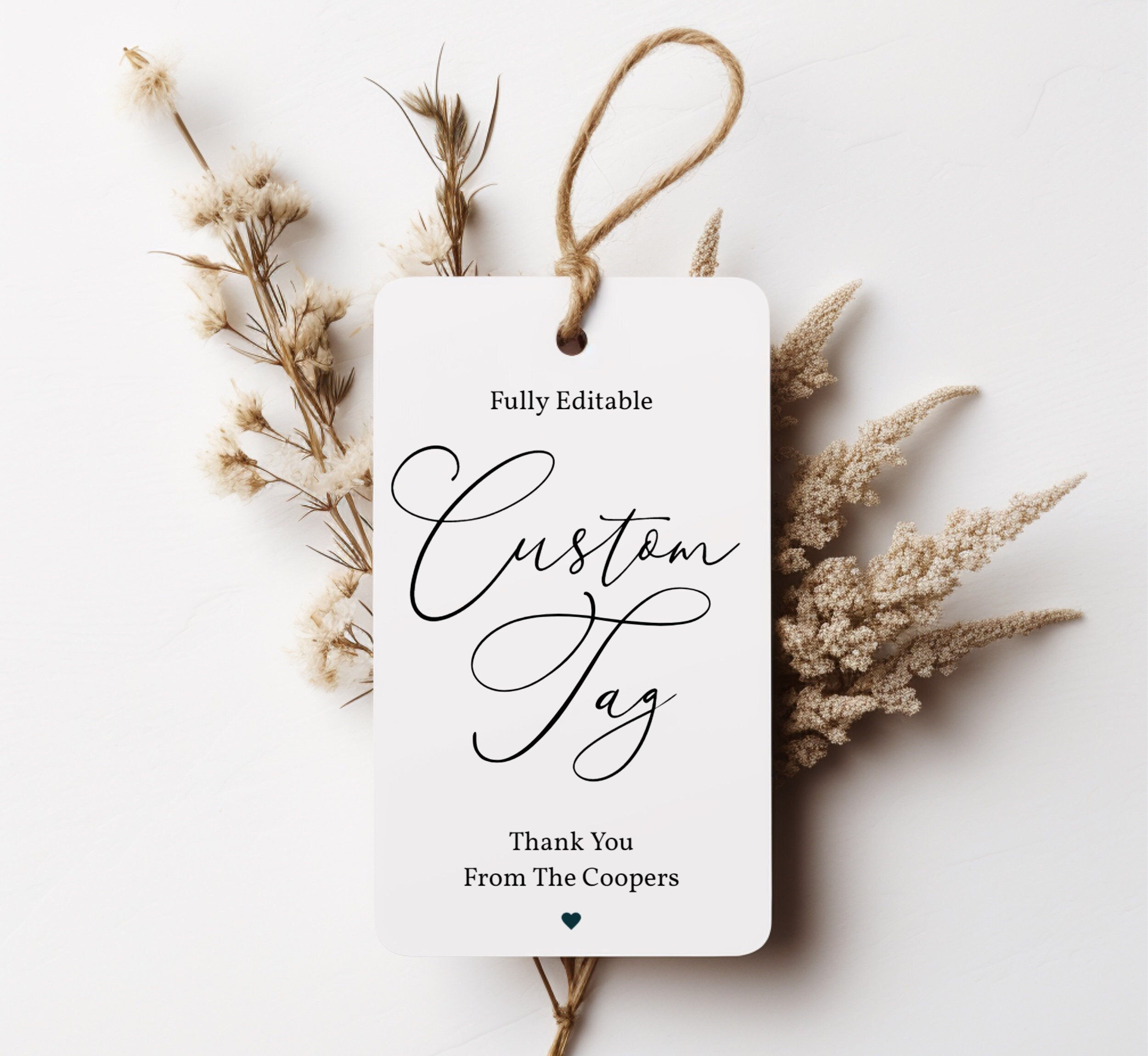 Editable Tags Instant Download Calligraphy Custom Gift Tag - Etsy