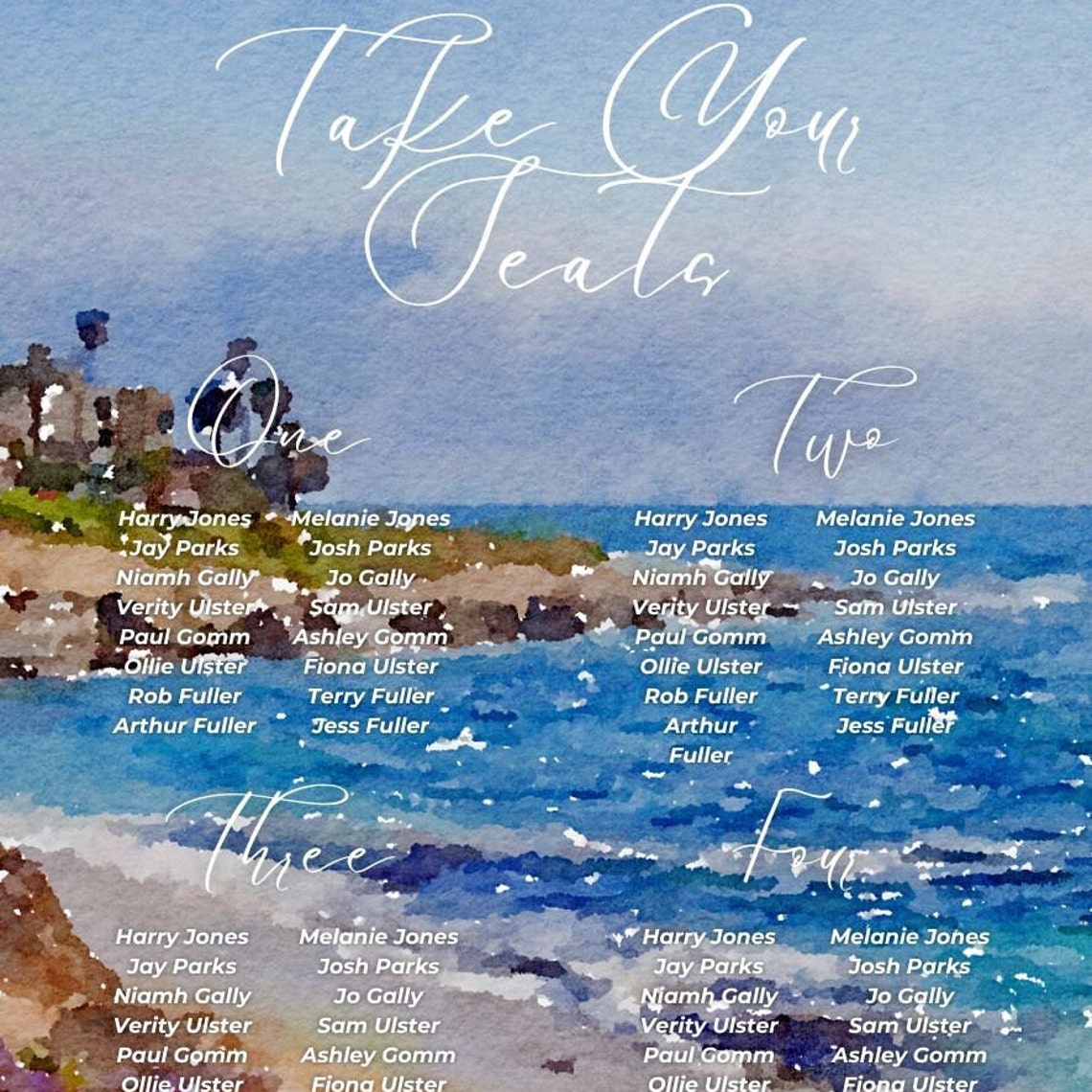 Travel Theme Wedding Table Plan, Custom Travel Illustration Seating ...