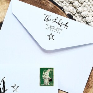 Christmas Envelope Holiday Address Template, Calligraphy Font (digital ...