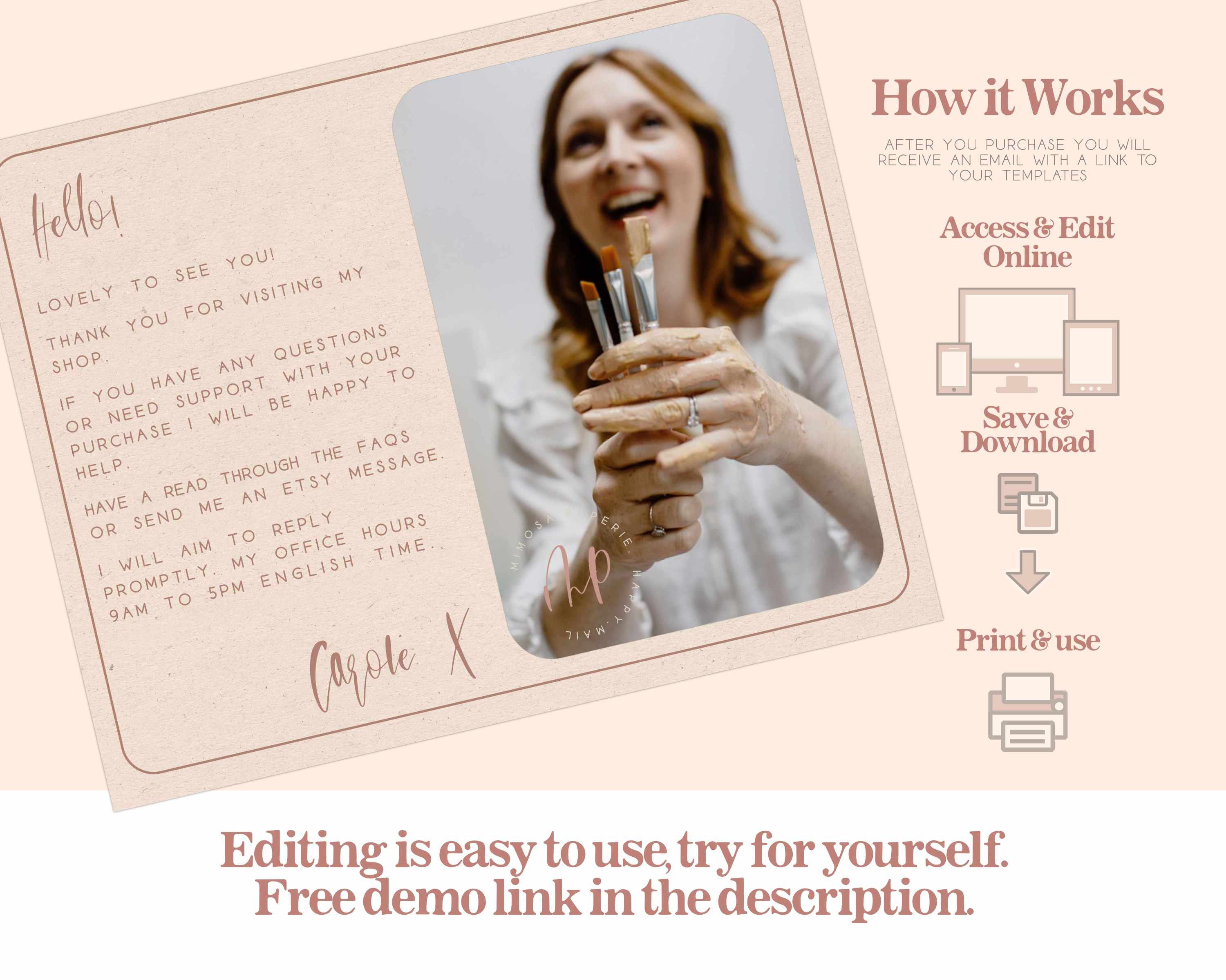 Retro Calligraphy Envelope Address Template (digital, Printable ...
