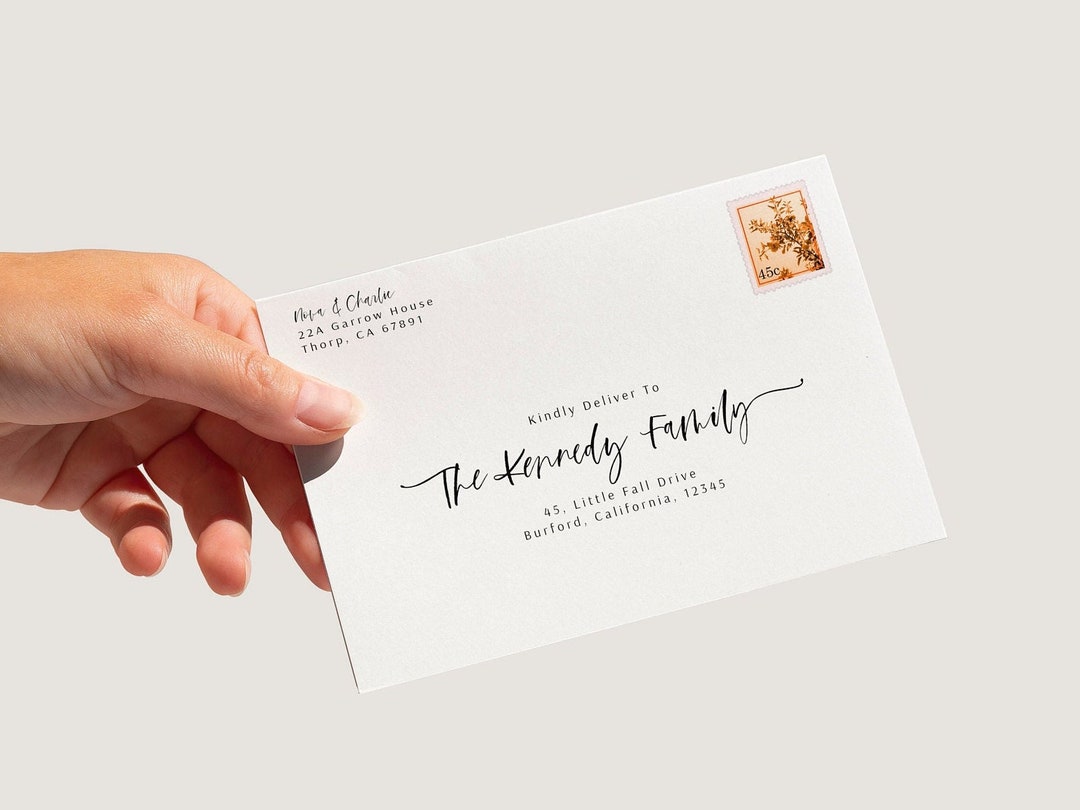 Modello di indirizzo della busta, indirizzo della busta per matrimonio ...