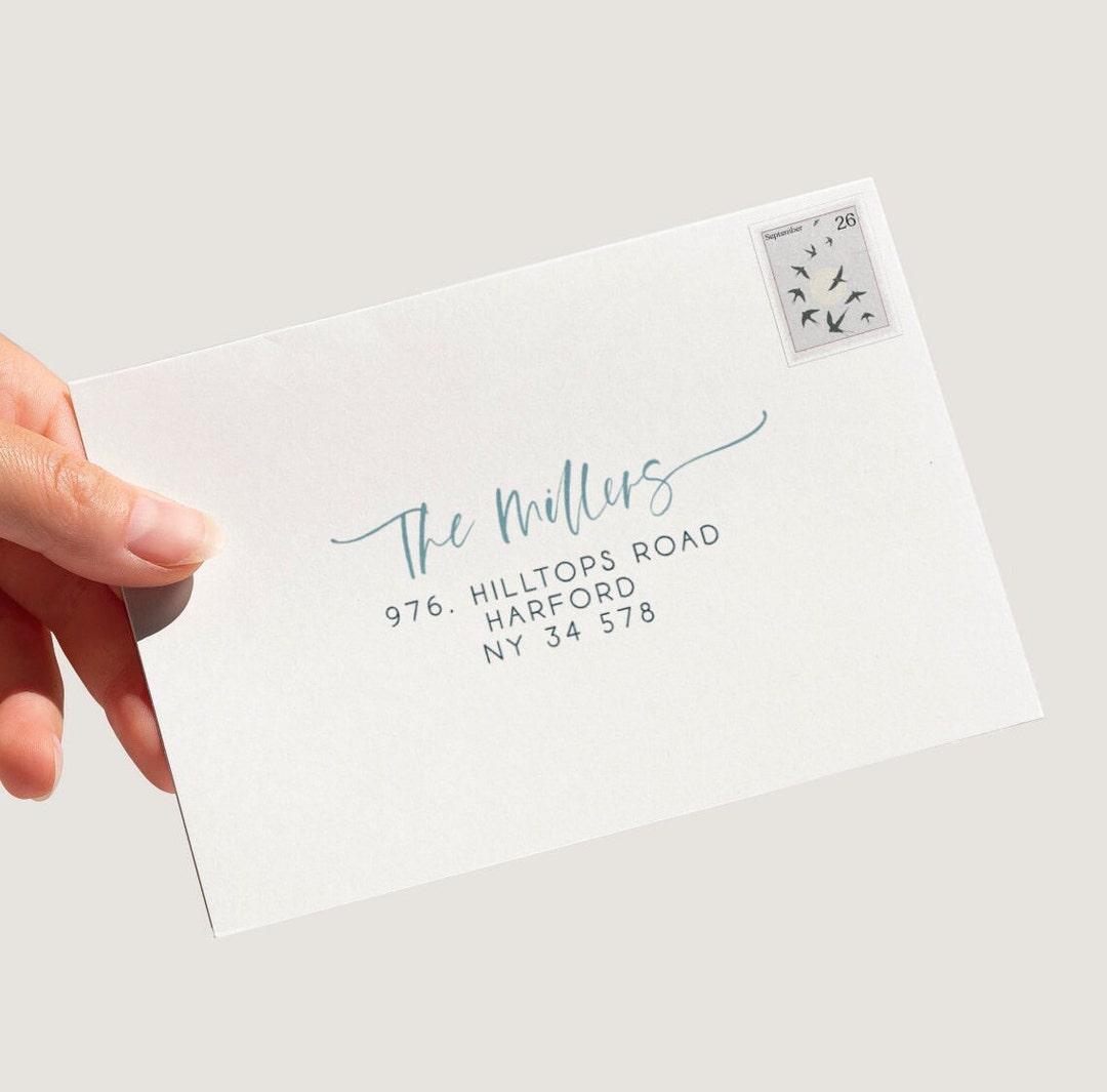 Envelope Address Template, Minimal Wedding Envelope, Editable Printable ...
