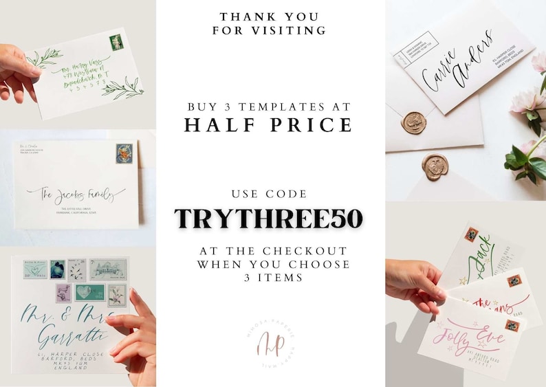 DIY Wedding Envelope Addressing Template, Minimalist Calligraphy ...