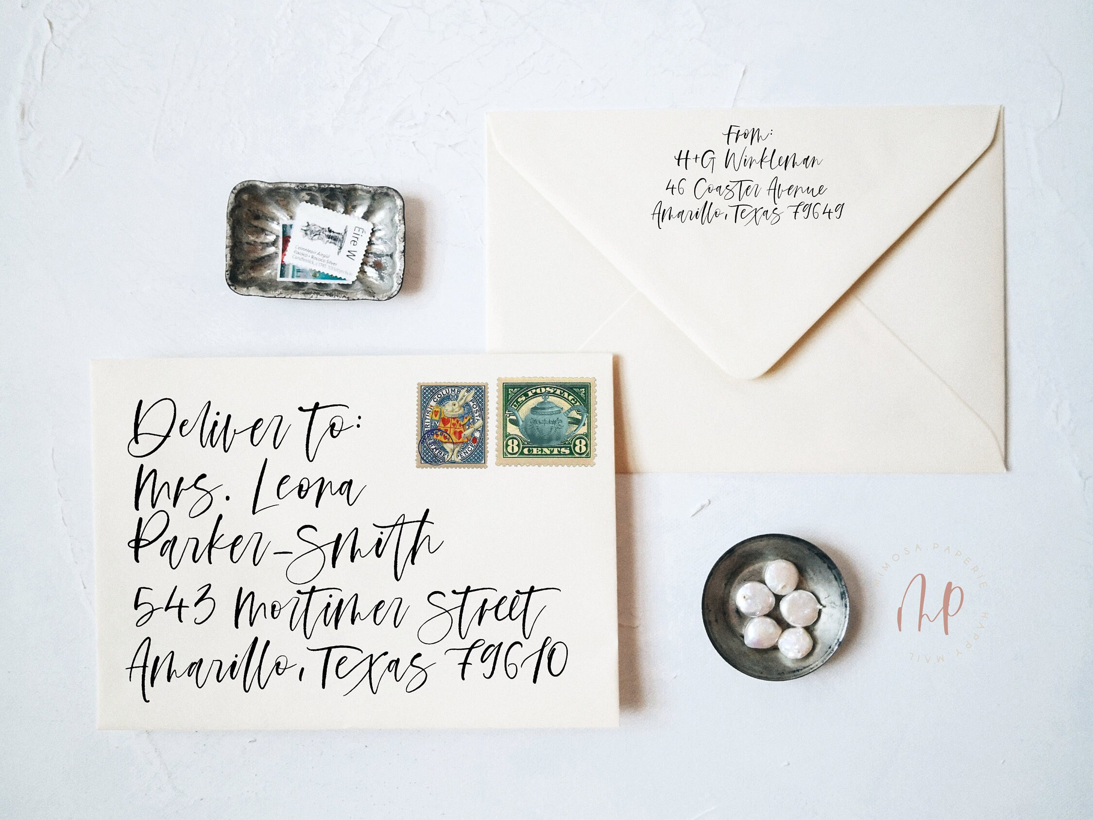 Envelope Address Template Printable Modern Calligraphy, Wedding ...