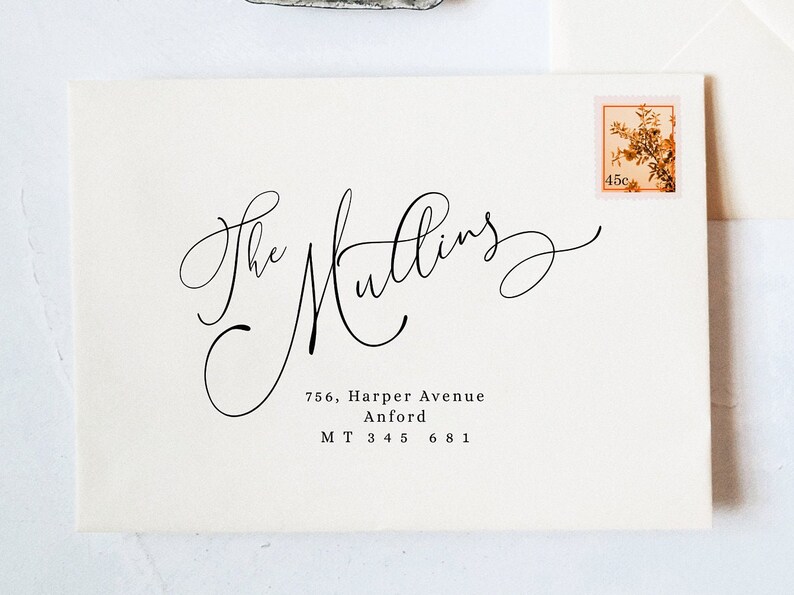 Envelope Address Template Instant Download Printable Wedding - Etsy