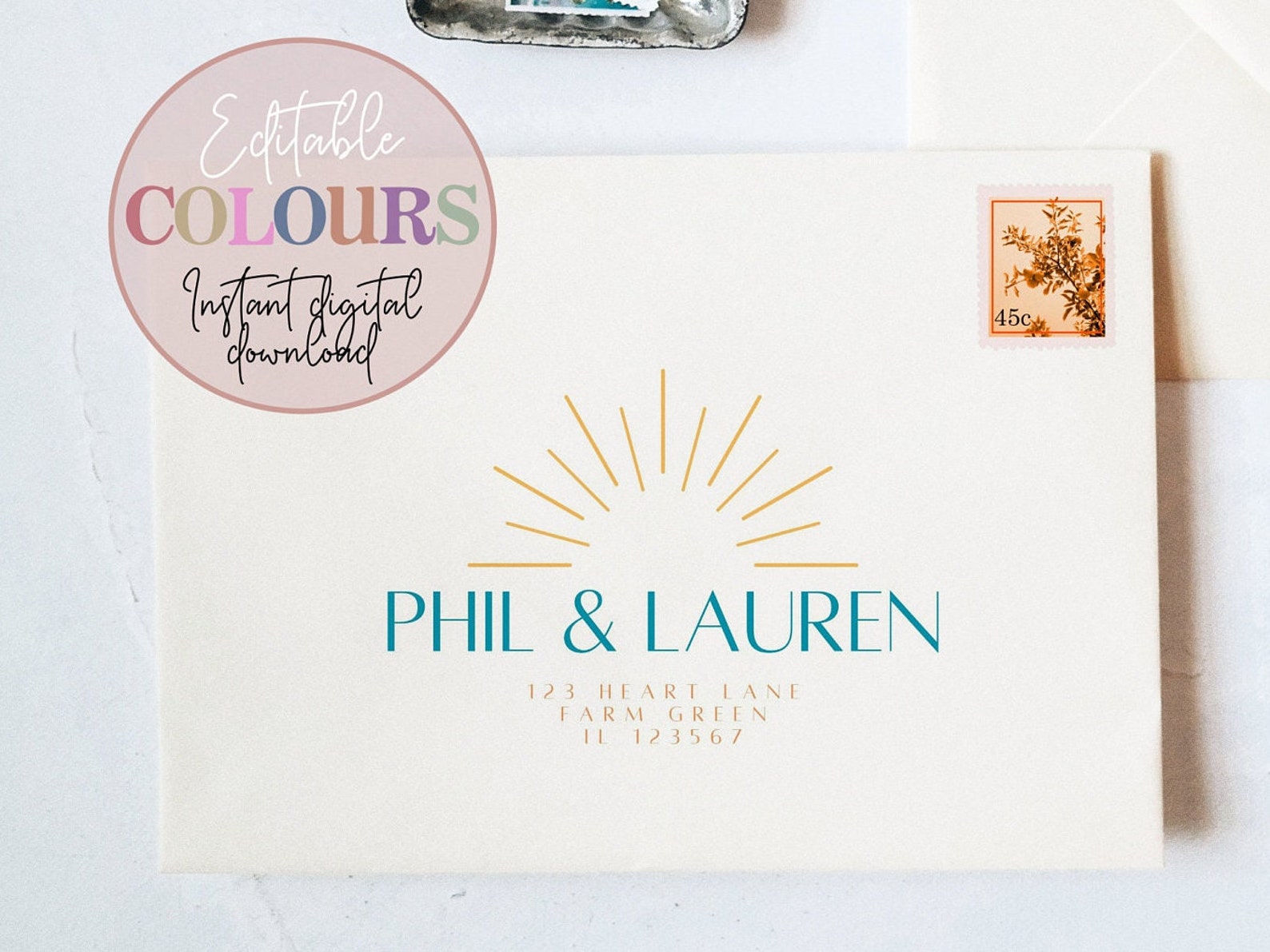 Envelope Return Address Label A7, Envelope Address Template Canva ...